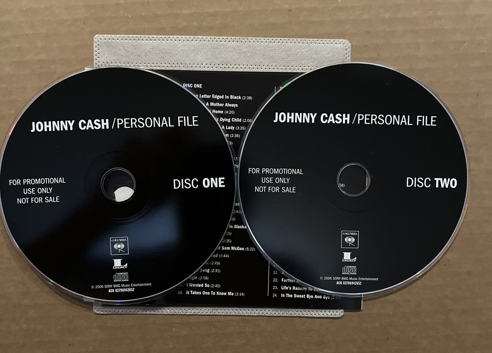 JOHNNY CASH / PERSONAL FILE- Advance PROMO CD (*SLEEVE PACKAGE) | eBay
