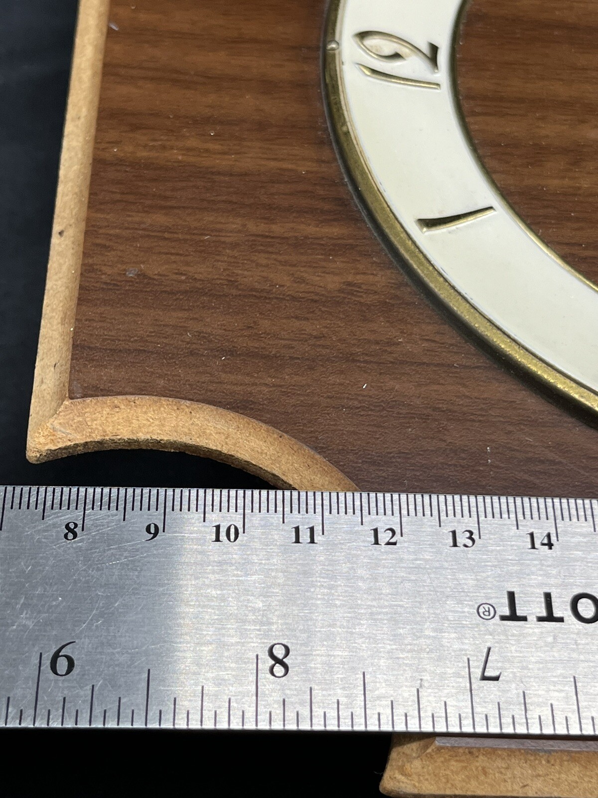 Solid walnut wall clock, good working order | eBay