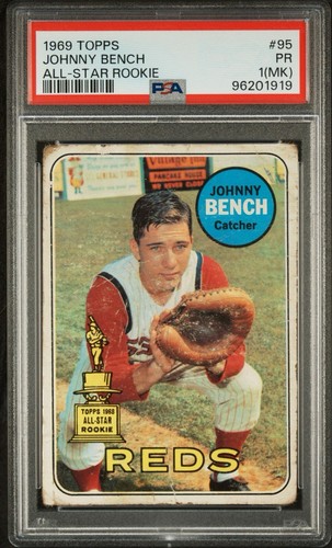 1969 Topps #95 Johnny Bench All Star Rookie Cup. PSA 1 | eBay