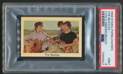 BEATLES 1967 DUTCH UNNUMBERED SET 3 GROUP 2 SINGING BEACH CARD PSA 9 ...