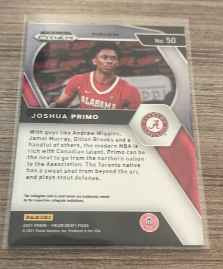 2021 Prizm Draft Picks Basketball #50 Joshua Primo Silver Prizm Rookie ...