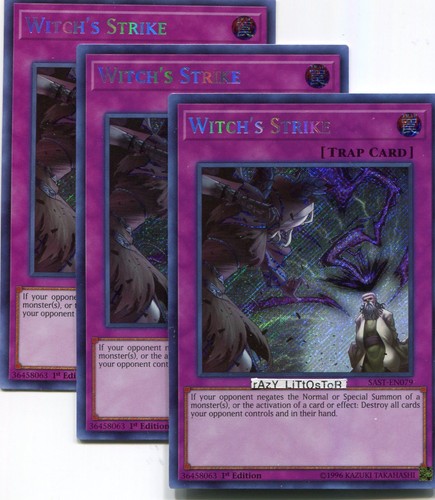 3 X YU-GI-OH WITCH'S STRIKE 1ST ED SECRET RARE MINT SAST-EN079 | eBay