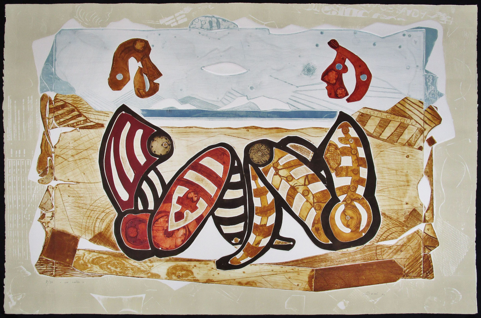 PAOLO BONI, Original Etching Graphisculpture, Ore Calde, Signed ...