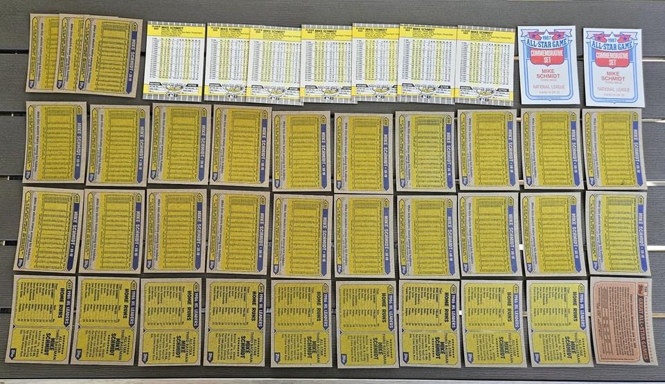 Lot of (42) Topps 1980s MIKE SCHMIDT Philadelphia Phillies MLB Baseball ...