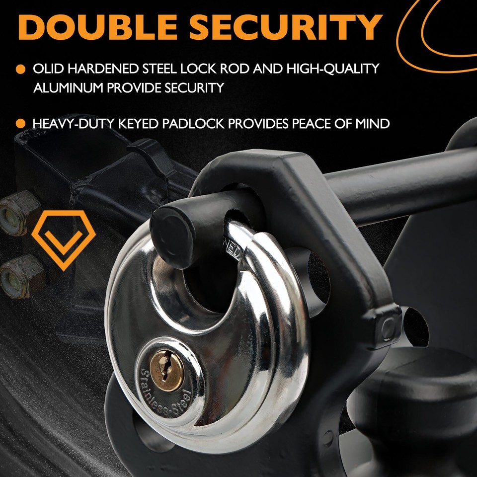 TL-33 Trailer Hitch Lock Trailer Coupler Combination Lock Keyed For 2 ...