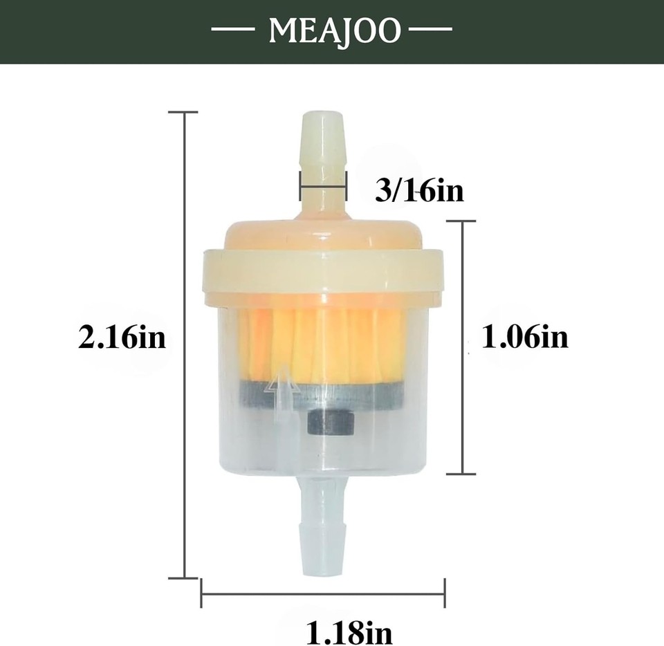 10PCS 3/16" Gas Inline Fuel Filters with Magnet for ATV & Small Engines ...