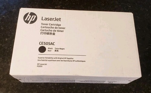HP CE505AC Black Toner Cartridge Genuine New Sealed P2035 P2055 ...