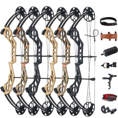 Archery 19-70lbs 320fps Adult Compound Bow Kit RH for Compound Hunting ...
