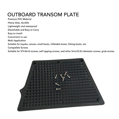 Heavy Duty PVC Outboard Transom Plate For Fishing Boat MNS | eBay
