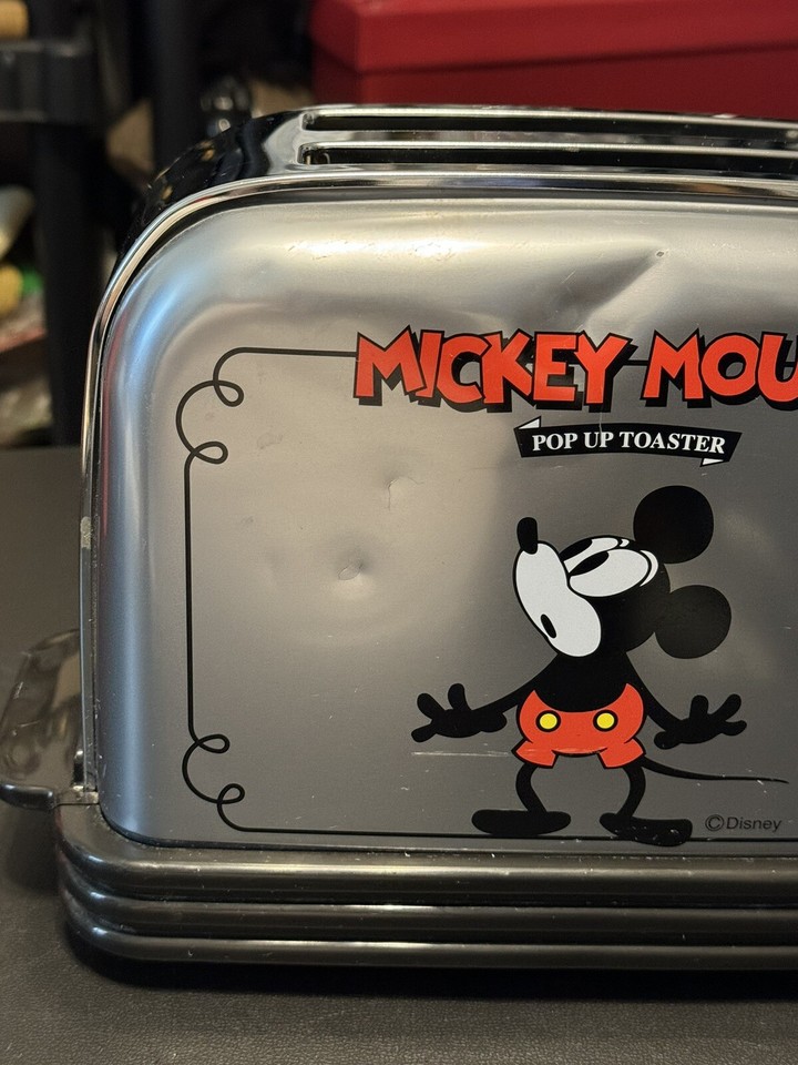 Sanyo SK-MT3 Disney Mickey Mouse Musical Pop Up Toaster Chrome Rare ...