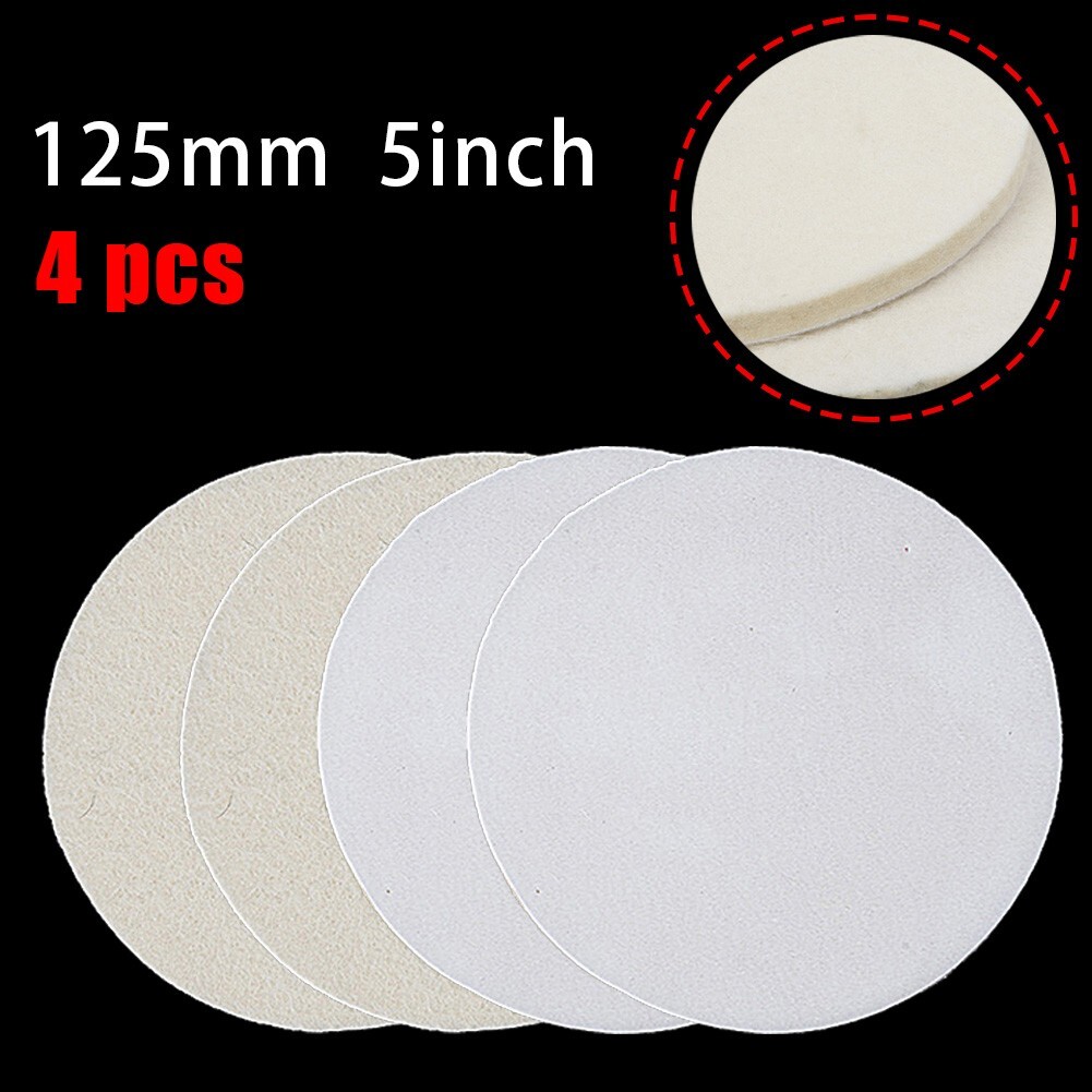 High Quality 125mm Wool Felt Polishing Pads for Automotive Scratch ...
