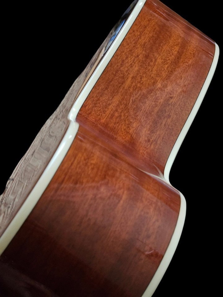 GREAT PLAYING NEW MAPLE FLAMED 6 STRING ACOUSTIC DOBRO RESONATOR GUITAR ...