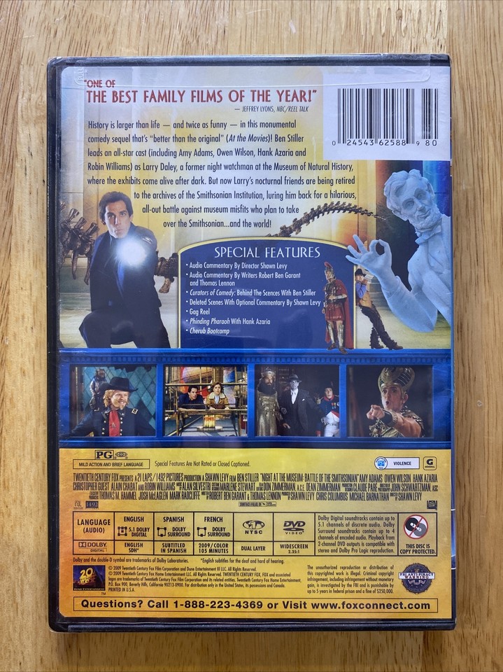 Night at the Museum: Battle of the Smithsonian (DVD, 2009) 24543625889 ...