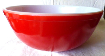 1945-1968 PYREX Primary Colors RED 4 Quart 10" Mixing BOWL #404 | eBay