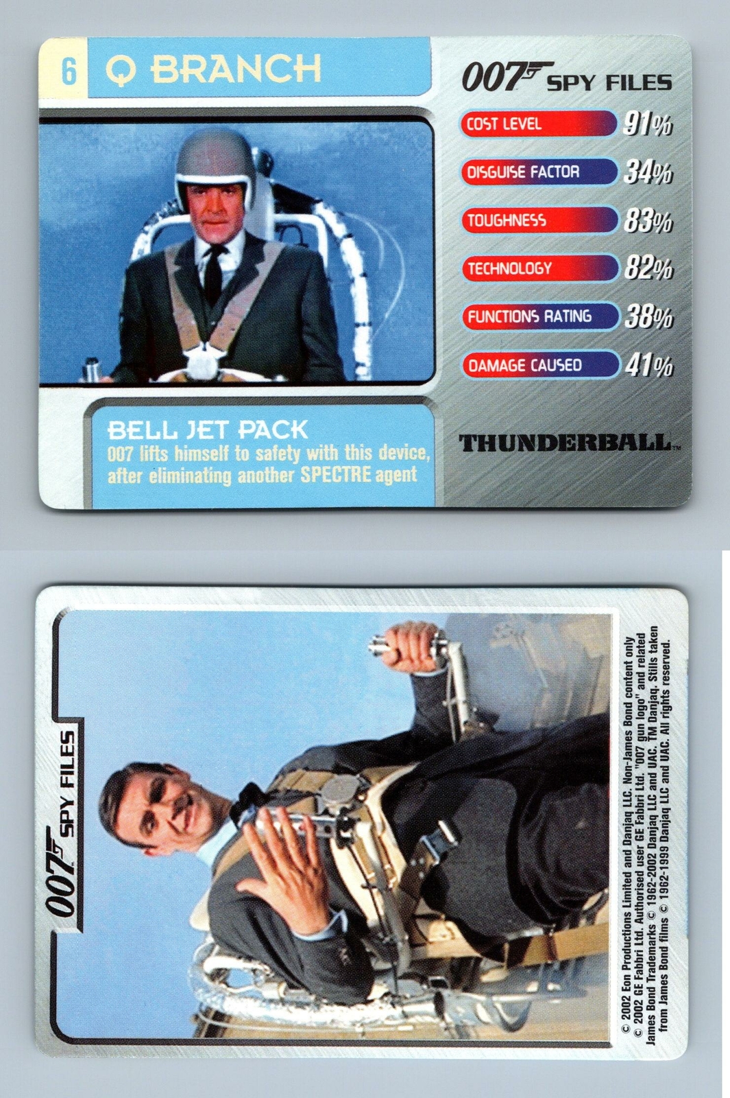 Bell Jet Pack #6 Q Branch 007 Spy Files 2002 James Bond CCG Trading ...