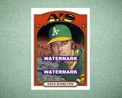 Dave Hamilton Oakland Athletics A's 1972 Style Custom Baseball Art Card ...