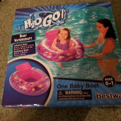 Pink & Purple H2O Go! Baby Watercraft Baby Pool Float With Back Rest ...
