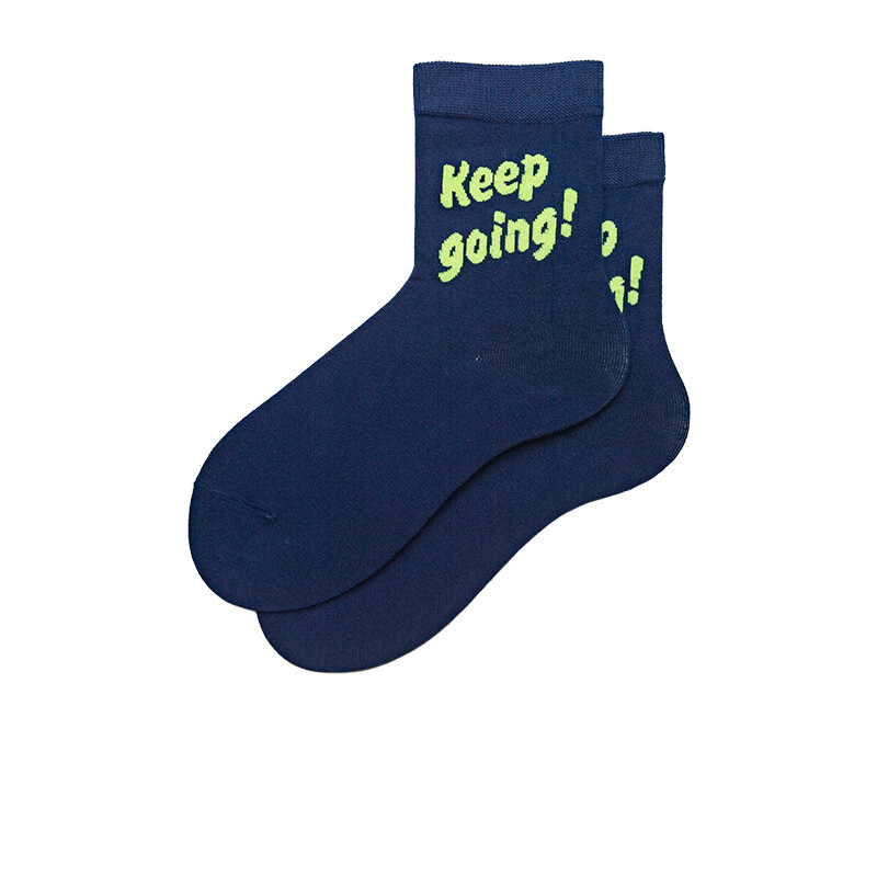 4 Pairs Women Cheer Up Slogan Crew Black Pink White Casual Cotton Socks ...