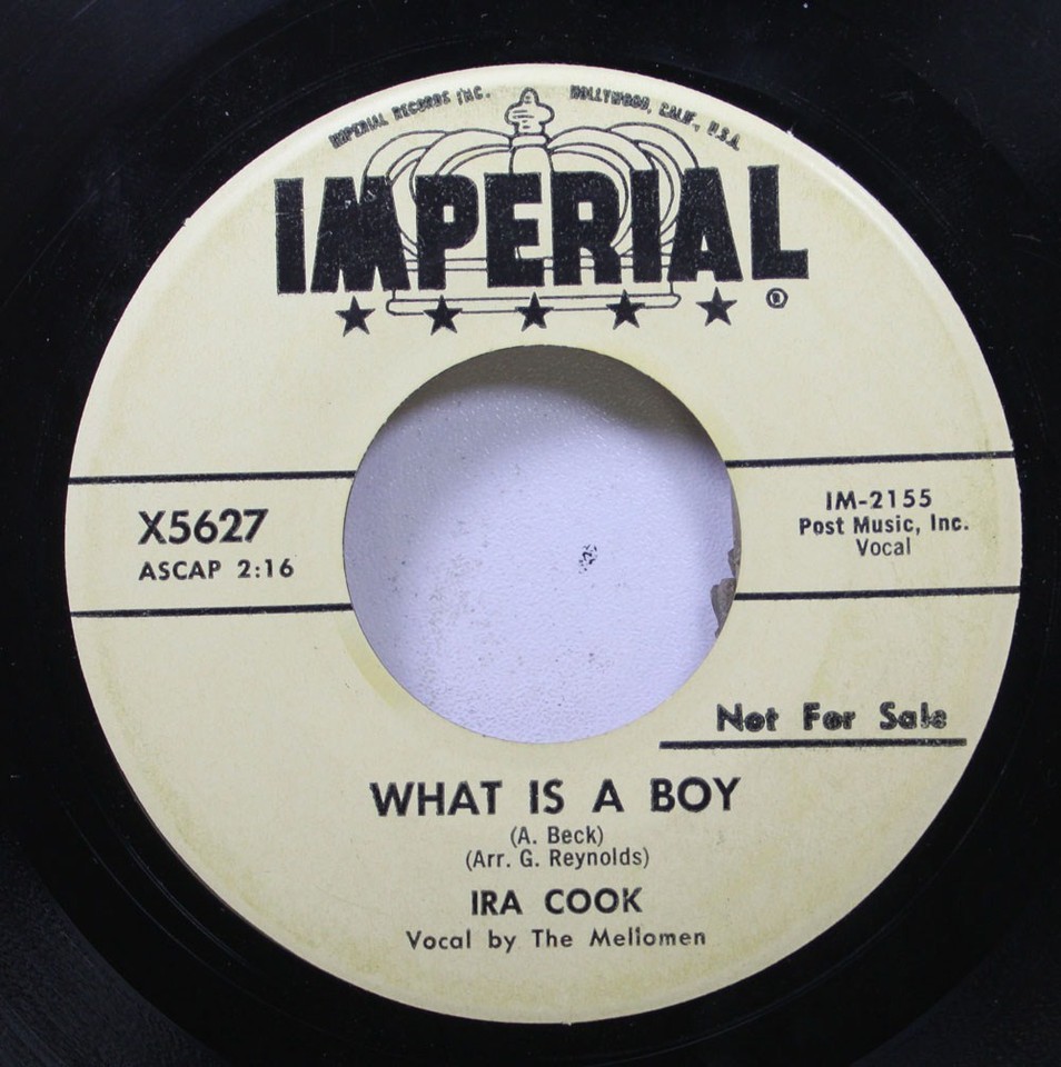 Hear! Pop Spoken World Promo 45 Ira Cook - What Is A Girl / What Is A ...