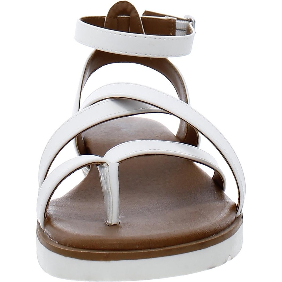 Style & Co. Womens Darla White Flat Wedge Sandals Shoes 5 Medium (B,M ...