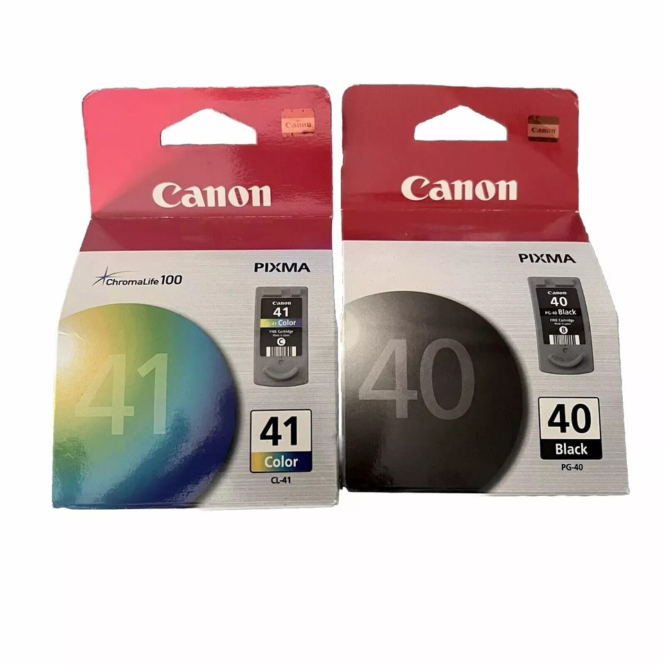 Genuine Canon 40 41 Ink Cartridge Combo for IP 1600 1700 MP 470 Printer ...