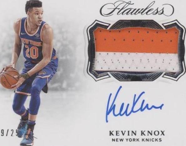 2018-19 Panini Flawless - Horizontal Patch Autographs Kevin Knox #HP ...