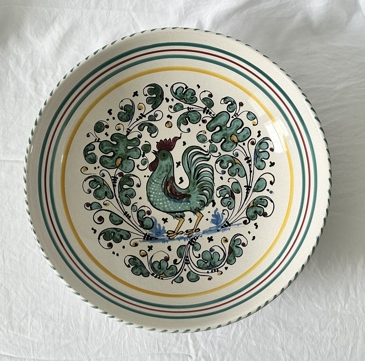 Hand Painted Pottery From Italy Vintage Deruta Italian Hand Painted