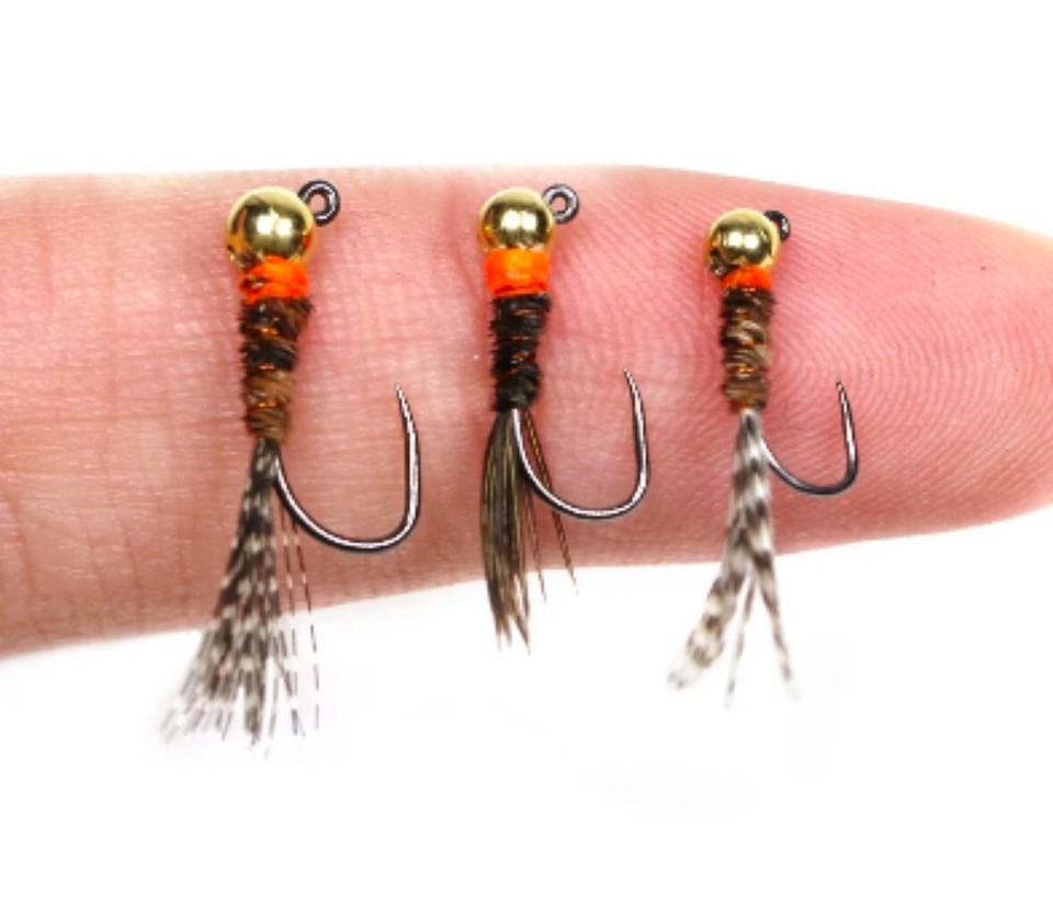 48PCS Fly Fishing Flies Nymph Kit Tungsten/Copper Jig Euro Nymphs | eBay