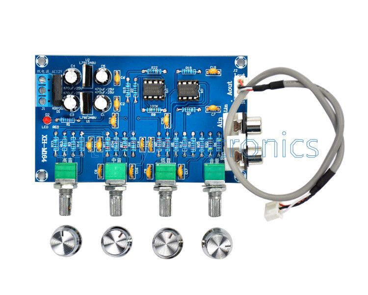 1PCS NE5532 Stereo Pre-amp Preamplifier Tone Board 12-24V AC Amplifier ...