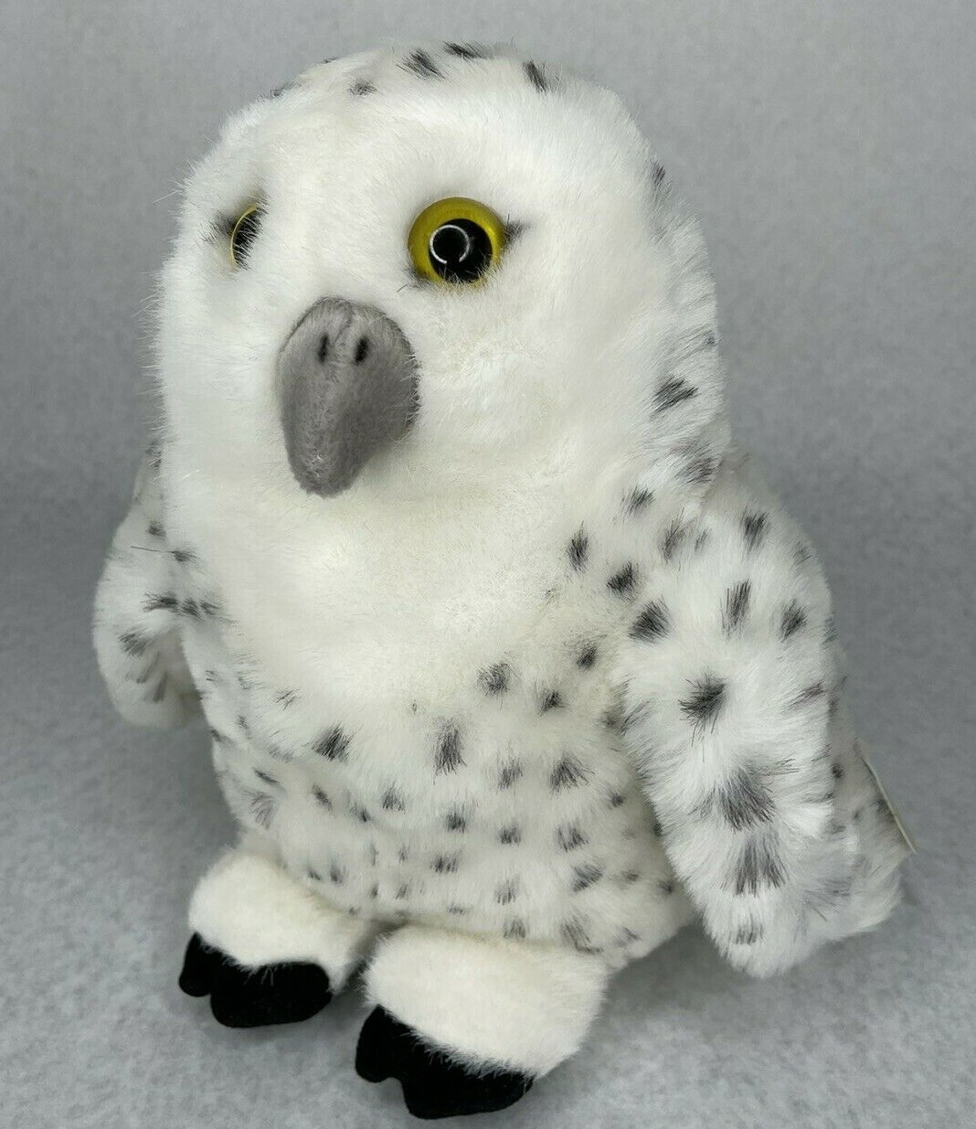 JAAG Plush 10" Snowy Owl Stuffed Animal Toy Plush - White Black Spotted ...
