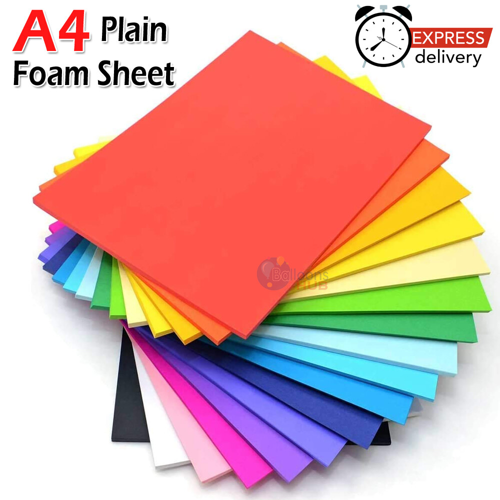 Foam Sheets 2mm Big Packs - A4 white plain foam sheet fun funky kids ...
