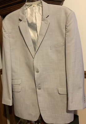 Stacy Adams Gold Men's Suit Jacket Gray Jacket 46L Low Moisture 2 ...