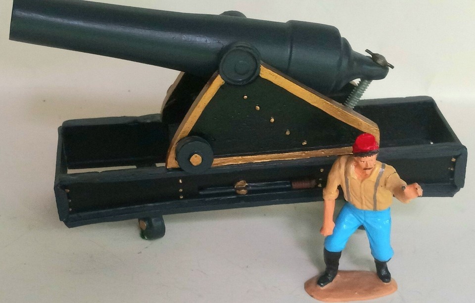 Civil War Coastal Fort Artillery Cannon and one Confederate 1/32nd or ...