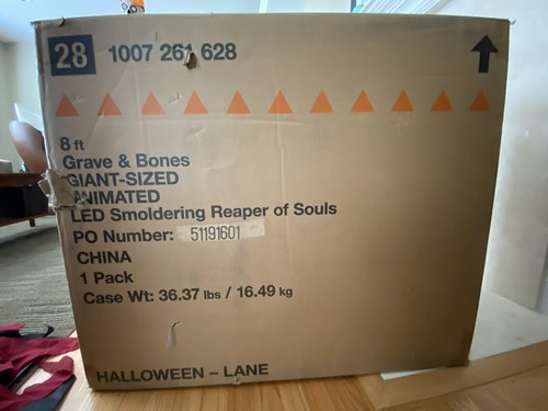 8 Ft Smoldering Reaper Of Souls Animated Animatronic Halloween - RARE ...