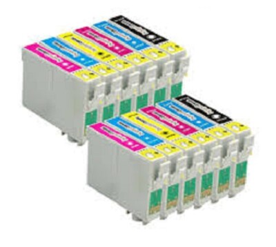 12 Pezzo Inchiostro per Epson Stylus Photo R265 R285 R360 RX685 Comp. A ...