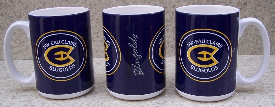 Coffee Mug NCAA Wisconsin Eau Claire Blugolds NEW 15 ounce cup with ...