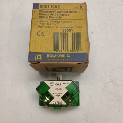 Square D 9001KA2 Contact Block 9001-KA2 Green Normally Open SPST | eBay