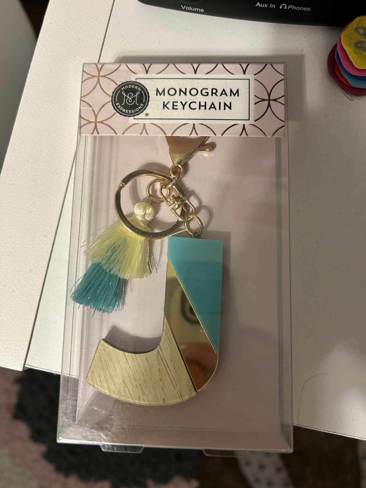 Modern Expressions "J” Monogram Keychain with Tassels | eBay