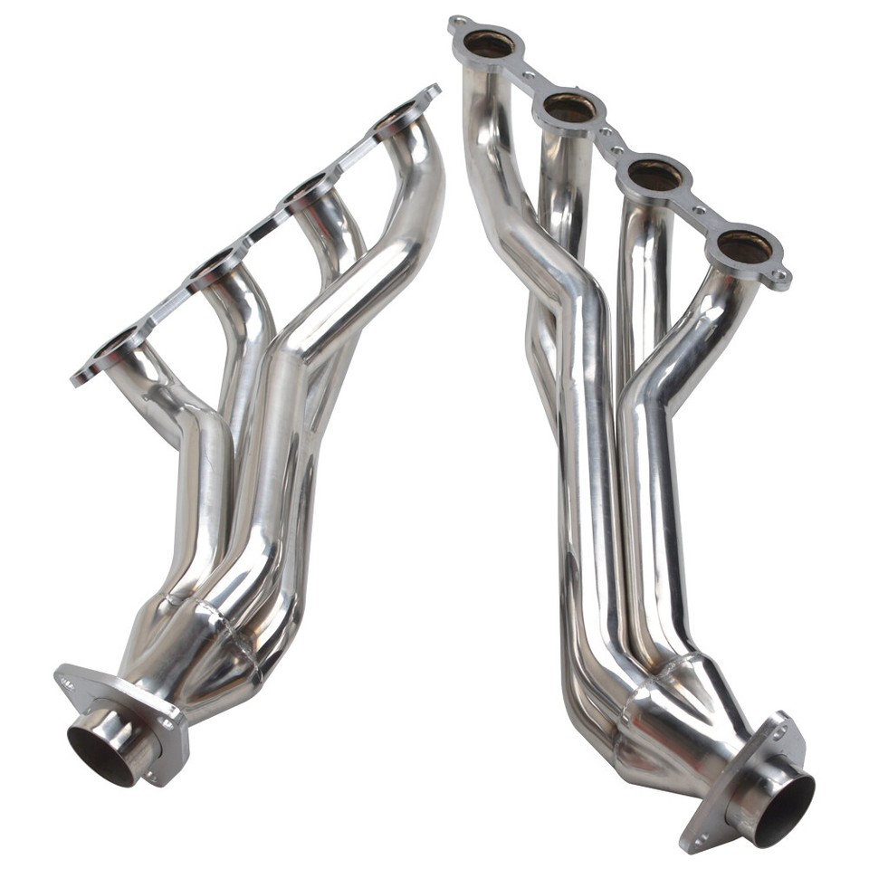 Polished Long Tube Headers & Y Pipe Kit for 2007-2014 Chevy GMC 4.8/5.3 ...