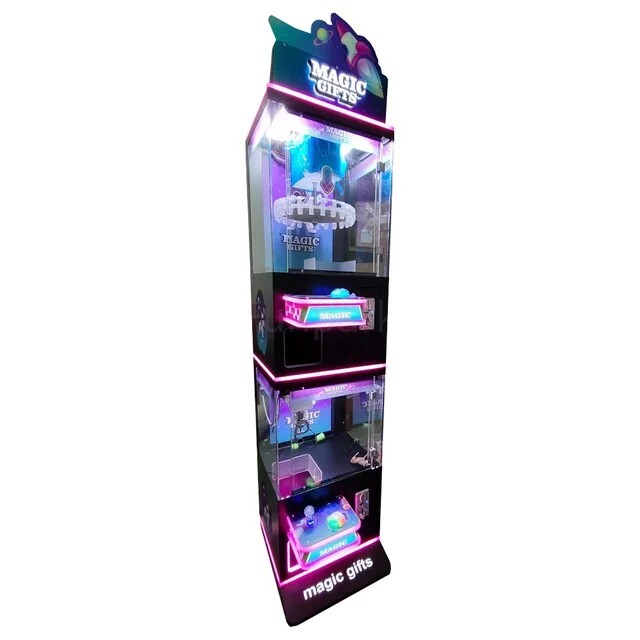 Mini Rotating Spinning 20 Clip Prize Skill Redemption Claw Machine ...