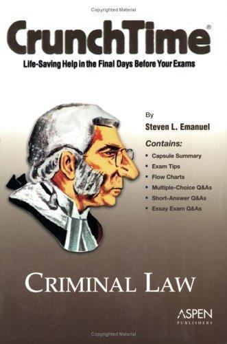 Crunchtime Ser.: Criminal Law by Steven L. Emanuel (2004, Trade Paperback) for sale online | eBay