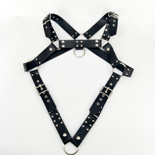 Men's Stretch Leather Band Belt Chest Waist Body Straps Harness Gay ...