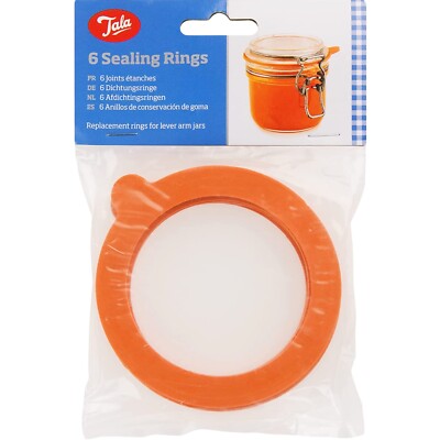 6 Jar O Rings Rubber Sealing Ring Airtight Storage Glass Lid Orings ...