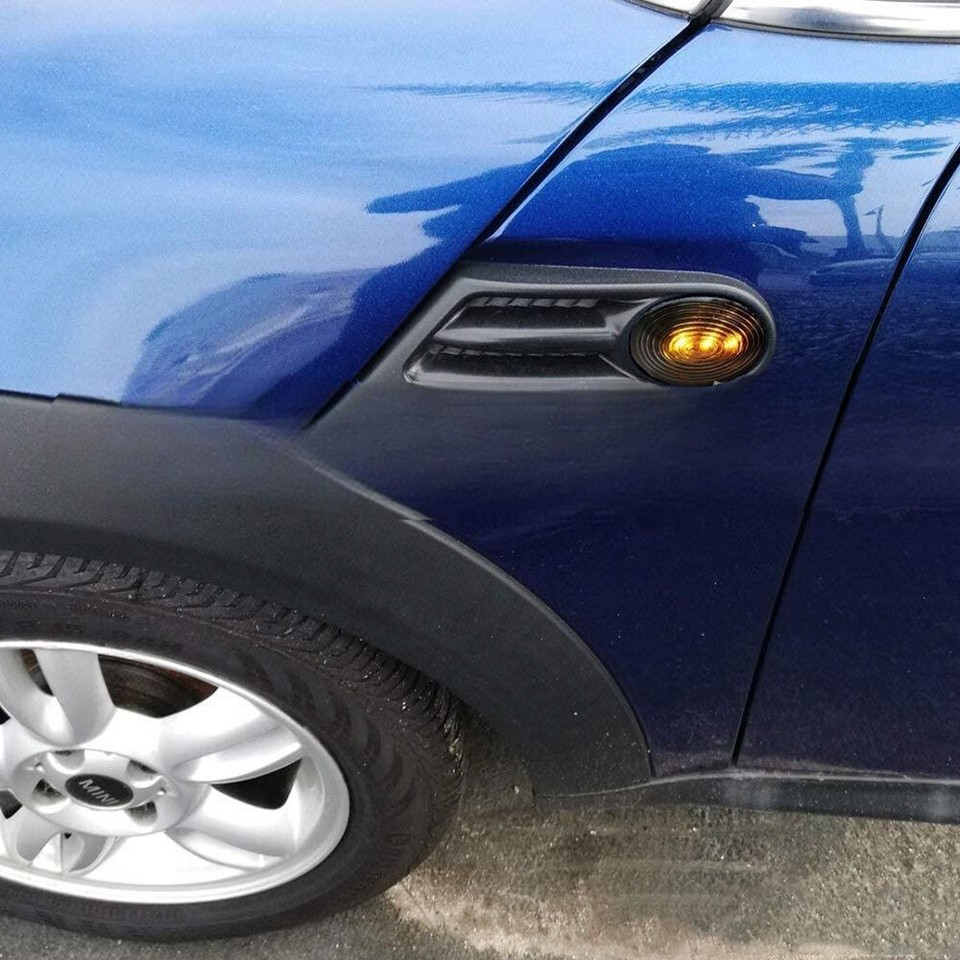 Pair Indicator Repeater Side Marker Lights Amber For BMW MINI COOPER ...