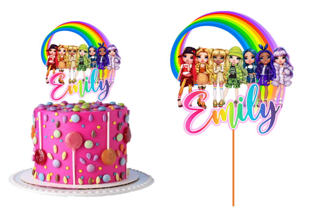 Rainbow High Cake Topper Rainbow High Dolls Centerpiece, 58% OFF