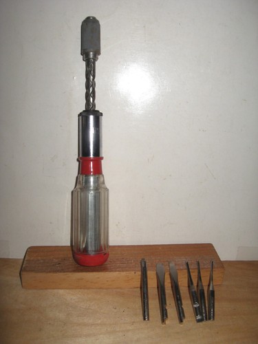 Great Neck Push Drill/Ratcheting Screwdriver 97 A - With 6 Tips/Bits ...