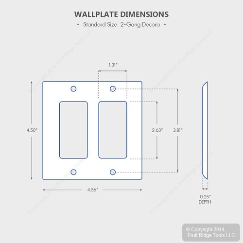 Leviton Almond Decora 2-Gang Plastic Wallplate GFCI GFI Standard Cover ...