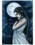Fantasy Art PRINT Elf Full Moon Celestial Night Stars Blue Woman ...
