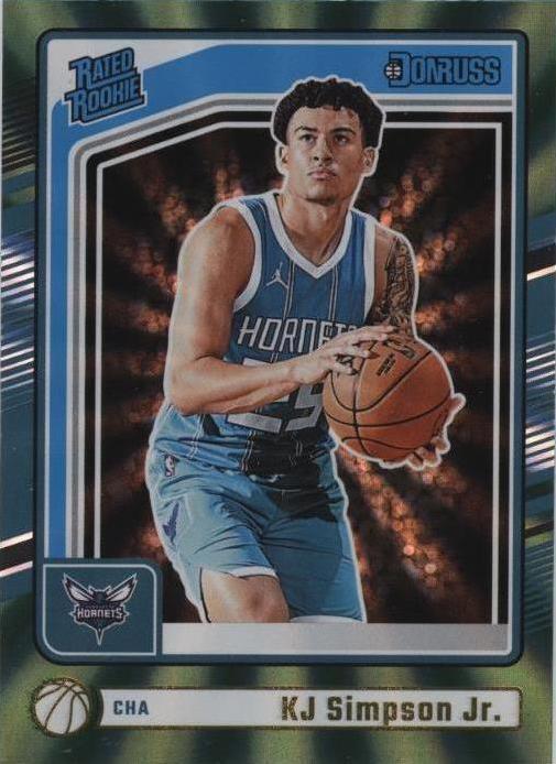 2024-25 Panini Donruss - Rated Rookie KJ Simpson Jr. #247 Holo Green ...