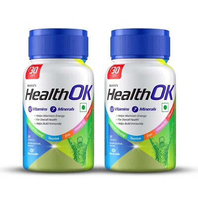 Health OK Multivitamin 18 multivitamins minerals, for Overall Health 30 ...